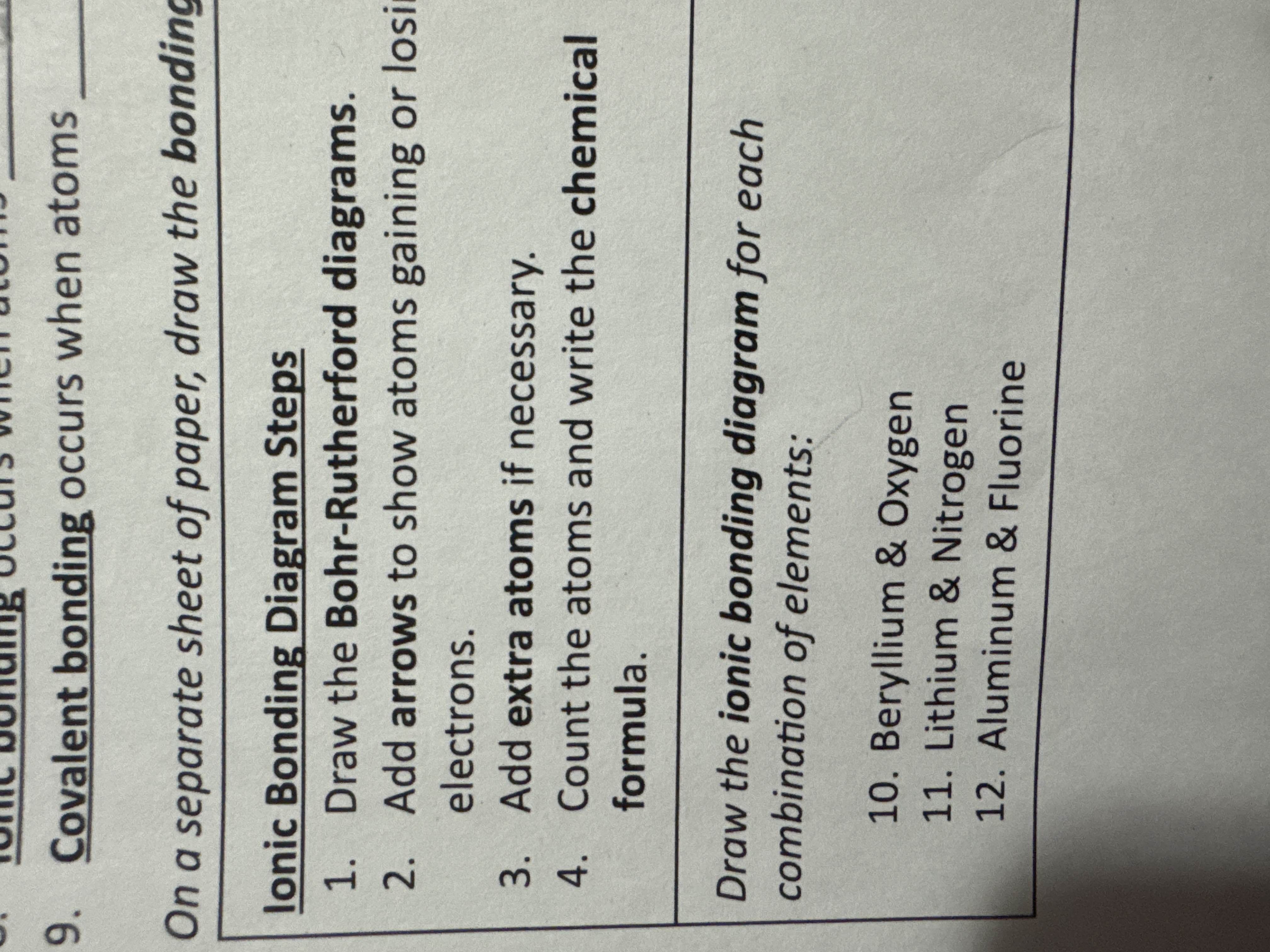 9. ﻿Covalent bonding occurs when atoms On a separate | Chegg.com