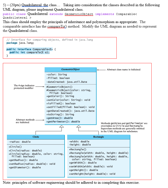 Solved 5)-(20pts) Quadrilateral the class... Taking into | Chegg.com