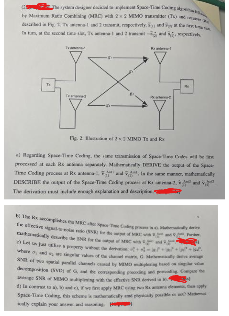 By Maximum Ratio Combining Mrc With 2×2 Mimo