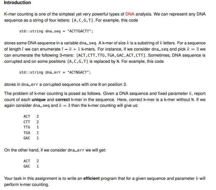 Solved K Mer Counting With C