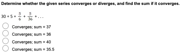 Solved Determine Whether The Given Series Converges Or