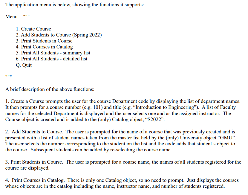 Solved In this assignment you will enhance the university | Chegg.com