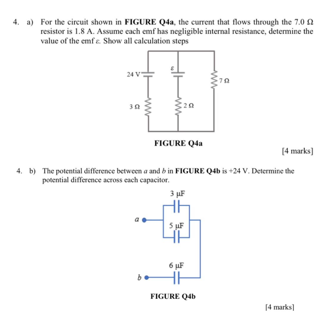 Solved 4. a) For the circuit shown in FIGURE Q4a, the | Chegg.com