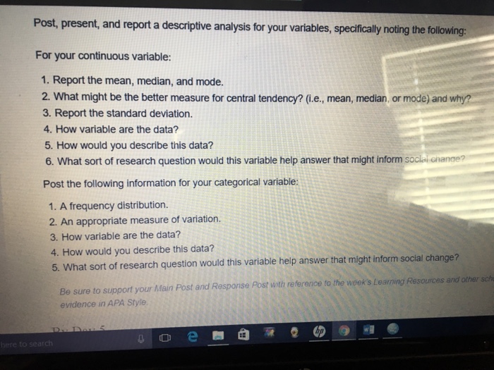 Solved For continuous variable: What does questions 4,5,6 | Chegg.com