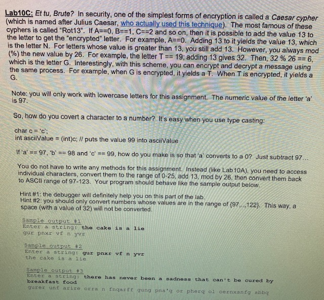 Solved Lab10A: A land with no vowels. If you enjoy learning | Chegg.com