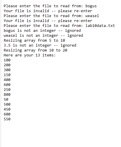 Solved CMPINF 0401 Lab 12: Exception Handling Note: Before | Chegg.com