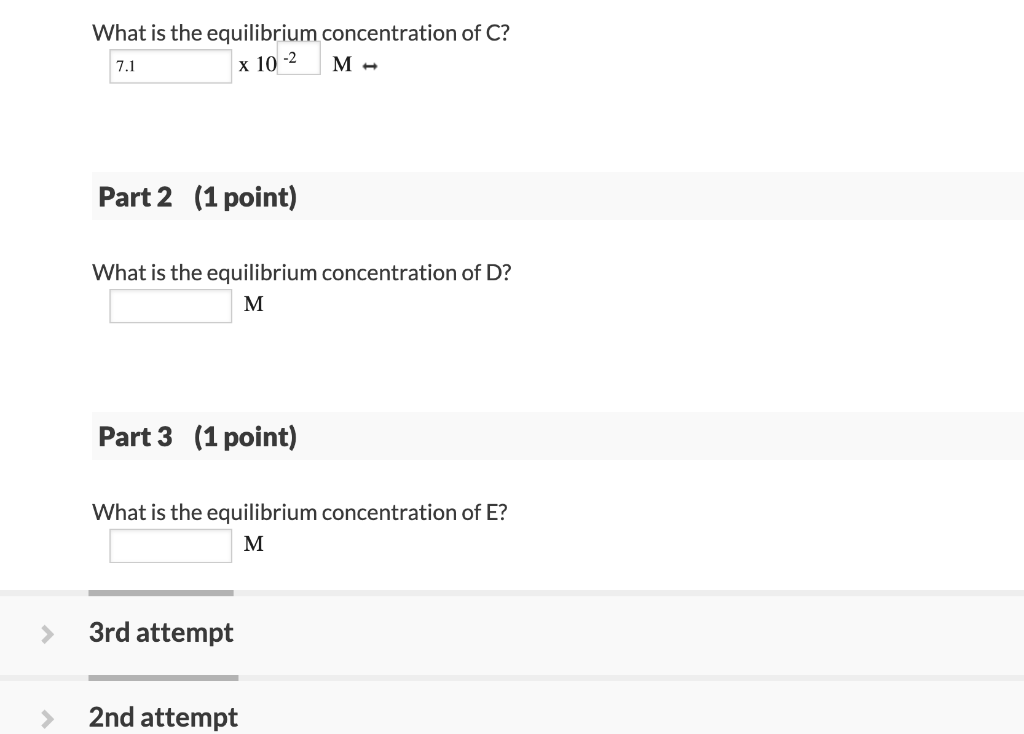 Solved 08 Question (3 points) The equilibrium constant Kc | Chegg.com