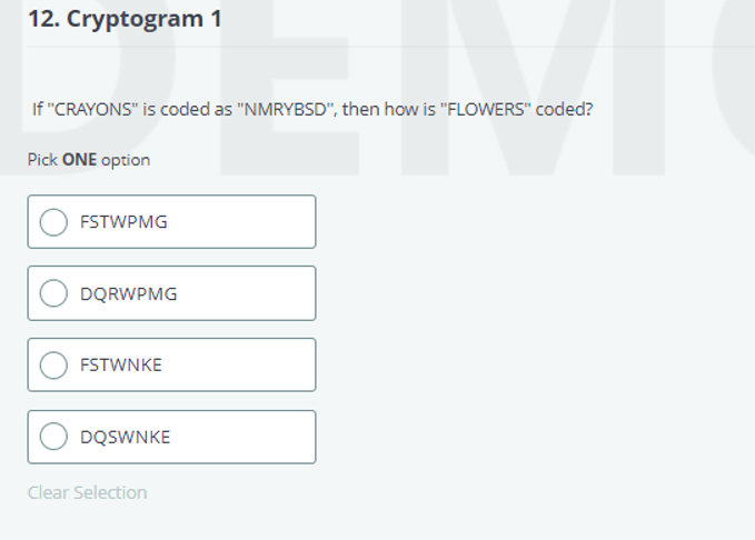 Solved Cryptogram 1If "CRAYONS" is coded as "NMRYBSD", ﻿then | Chegg.com