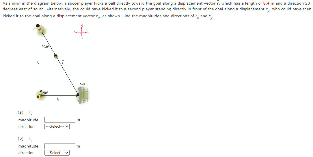 Solved As shown in the diagram below, a soccer player kicks | Chegg.com
