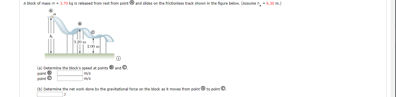 Solved help please! A block of mass m = 3.70 kg is released | Chegg.com