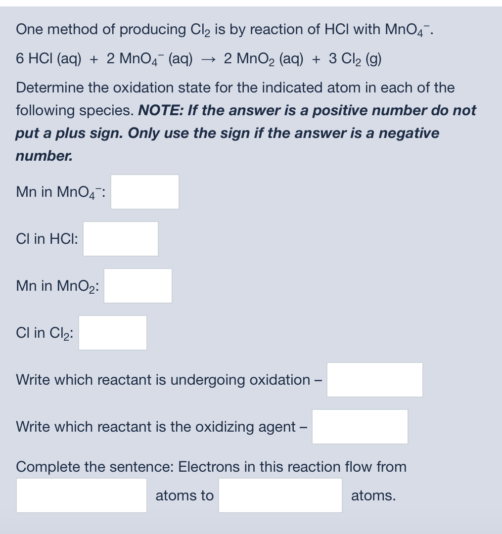 Solved One method of producing Cl2 is by reaction of HCI | Chegg.com