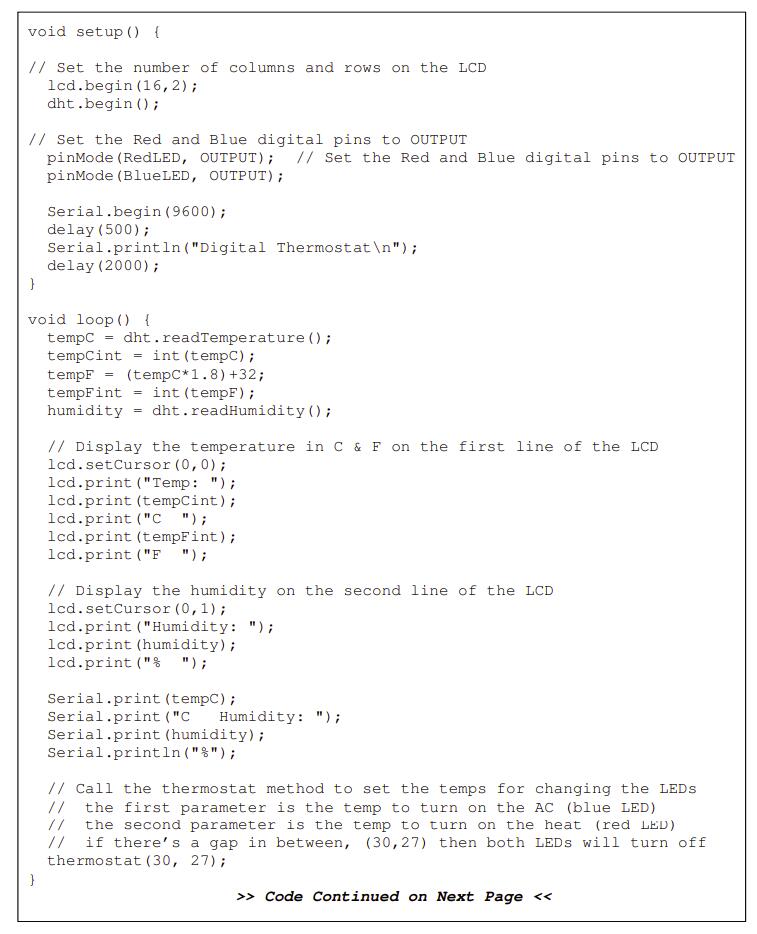 Solved \#include // When you included the DHT1866 library | Chegg.com