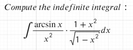 Solved Compute the indefinite integral : | Chegg.com