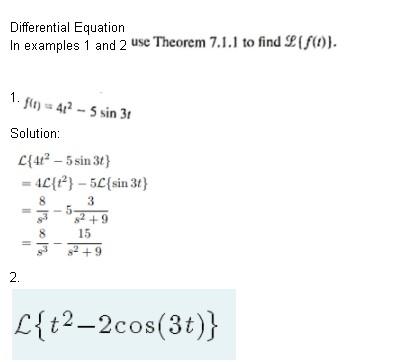 Solved Differential Equation In examples 1 and 2 use Theorem | Chegg.com