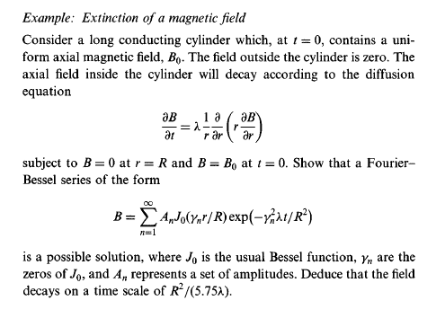 Solved Example: Extinction of a magnetic field Consider a | Chegg.com