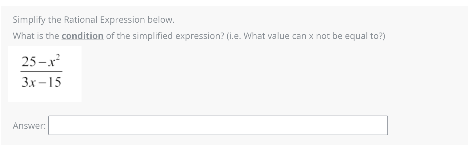 Solved Given the following rational expression, determine | Chegg.com