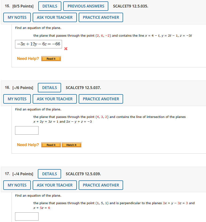Solved Find an equation of the plane. the plane that passes | Chegg.com