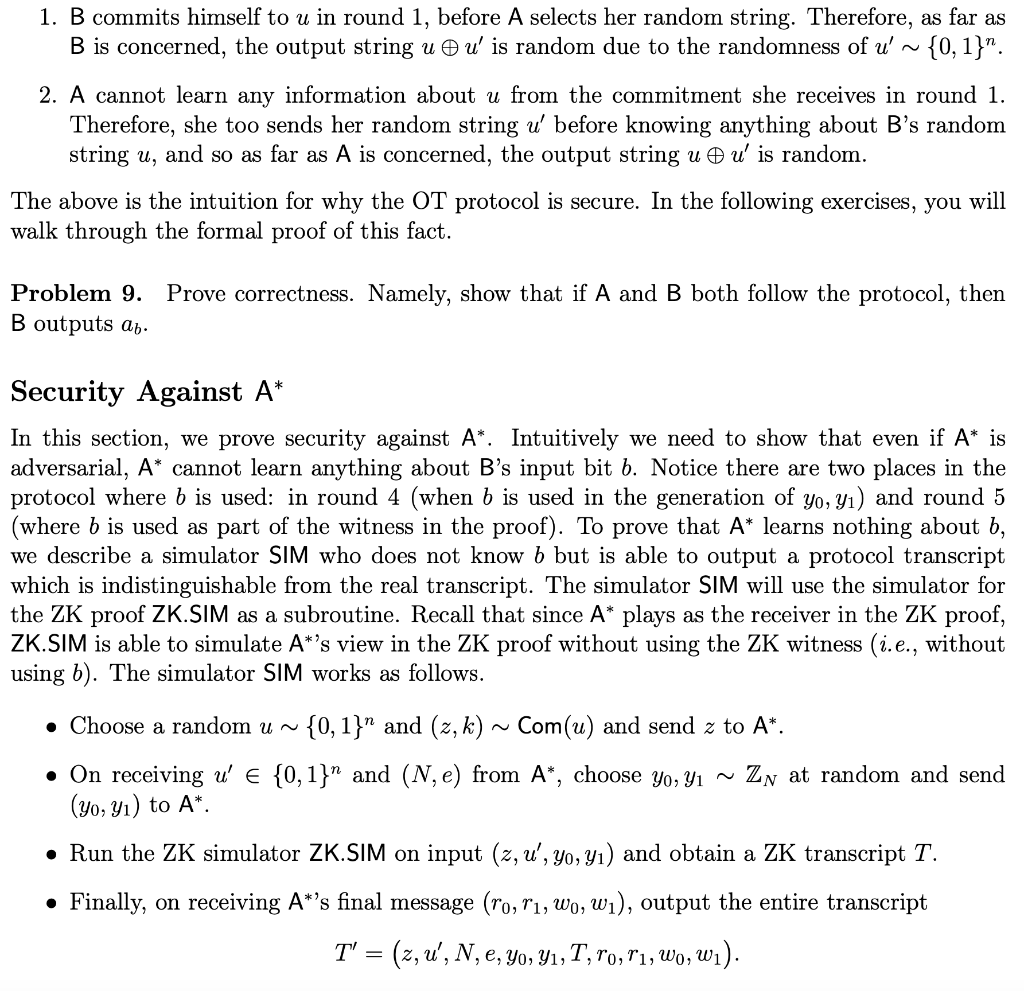 Solved In this section you will analyze a protocol for | Chegg.com