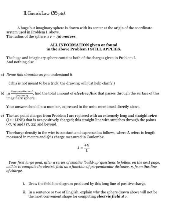 Solved Please answer the gauss law problem. That is the | Chegg.com