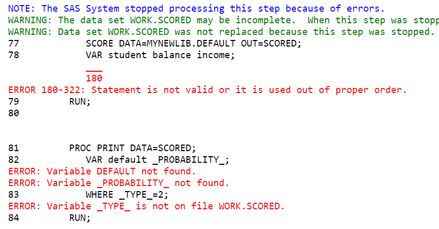 SAS Studio help!Let’s assume a credit card applicant | Chegg.com