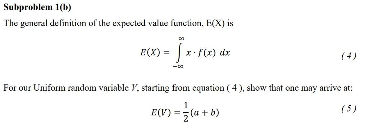 Solved Subproblem 1(b) The general definition of the | Chegg.com