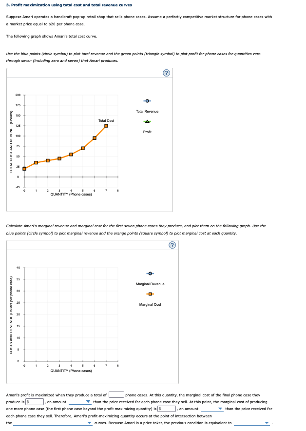 Solved 3. Profit maximization using total cost and total | Chegg.com