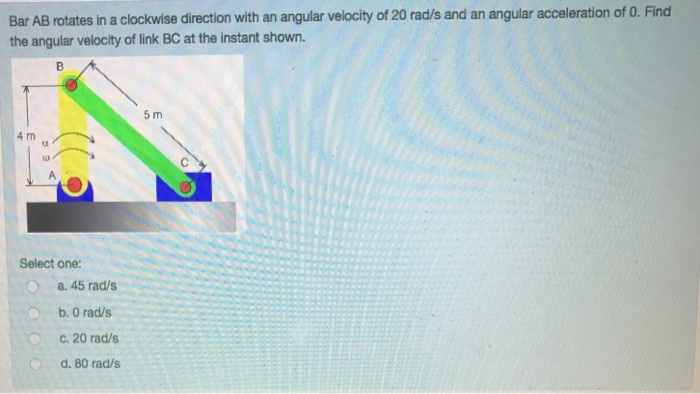 Solved Bar Ab Rotates In A Clockwise Direction With An