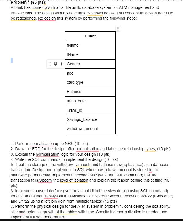 Solved Problem 1 (65 ﻿pts); A bank has come up with a flat | Chegg.com