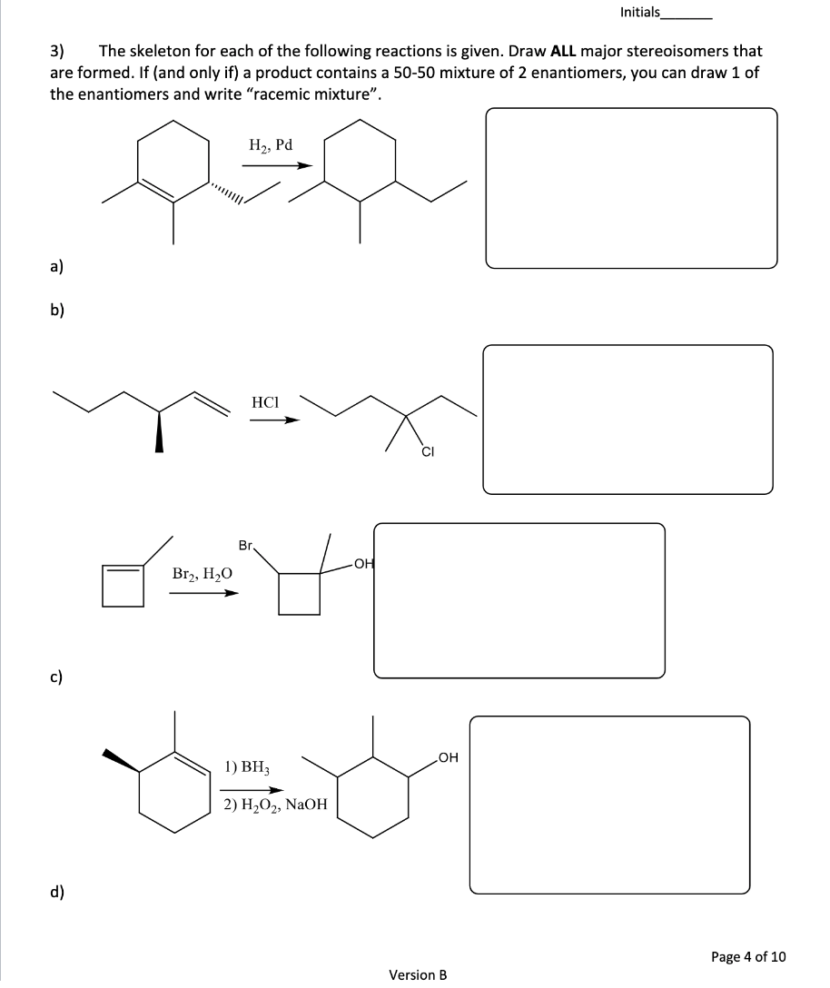 Solved The skeleton for each of the following reactions is | Chegg.com
