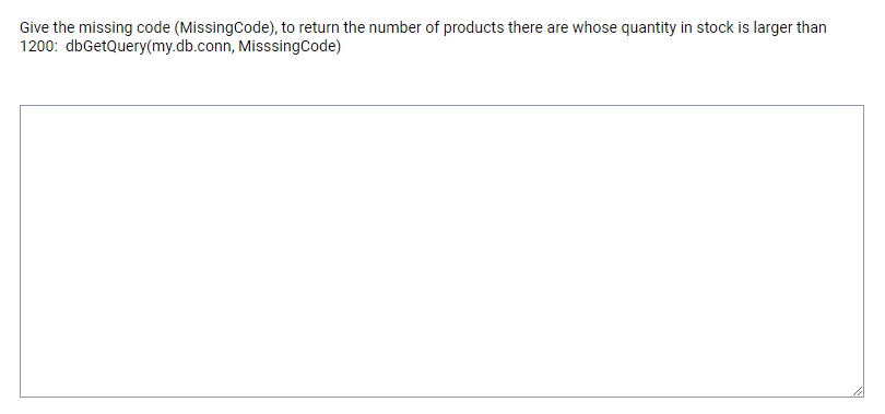 Solved Give the missing code (MissingCode), to return the | Chegg.com