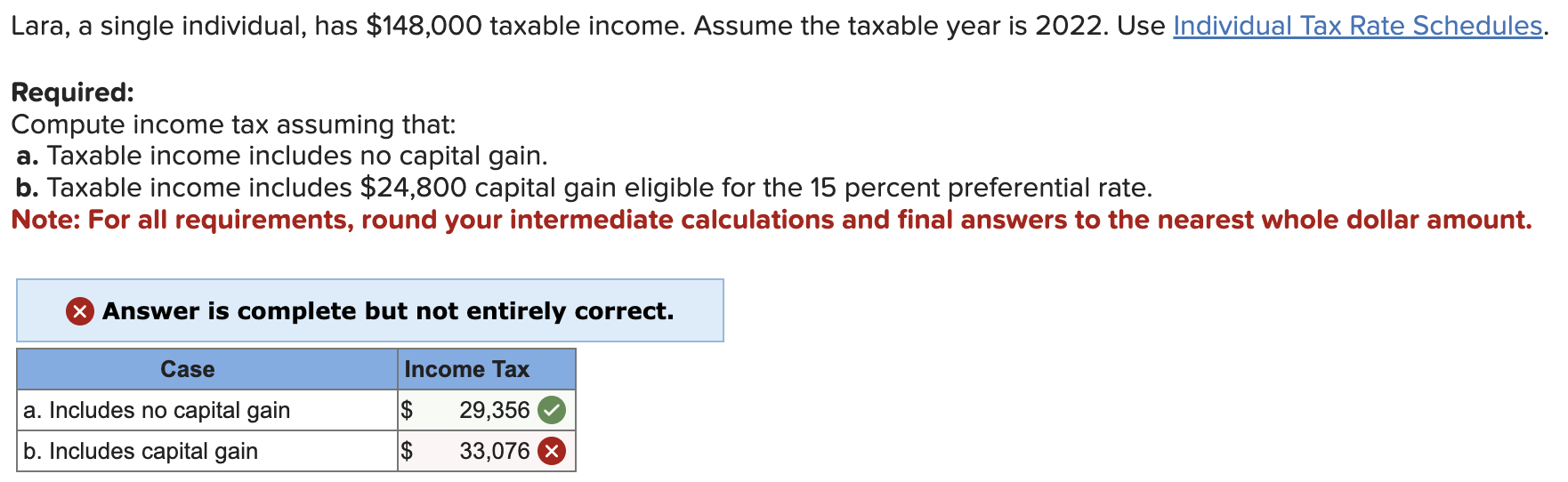 Solved Lara, a single individual, has $148,000 taxable | Chegg.com