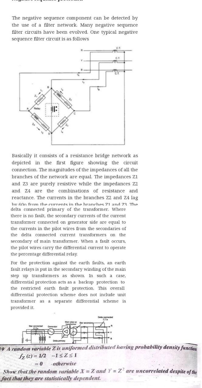 Solved The negative sequence component can be detected by | Chegg.com