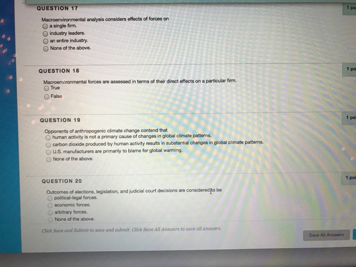 Solved QUESTION 9 External environmental analysis should | Chegg.com