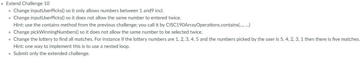 Solved 10. Lottery Application Write a Lottery class that | Chegg.com