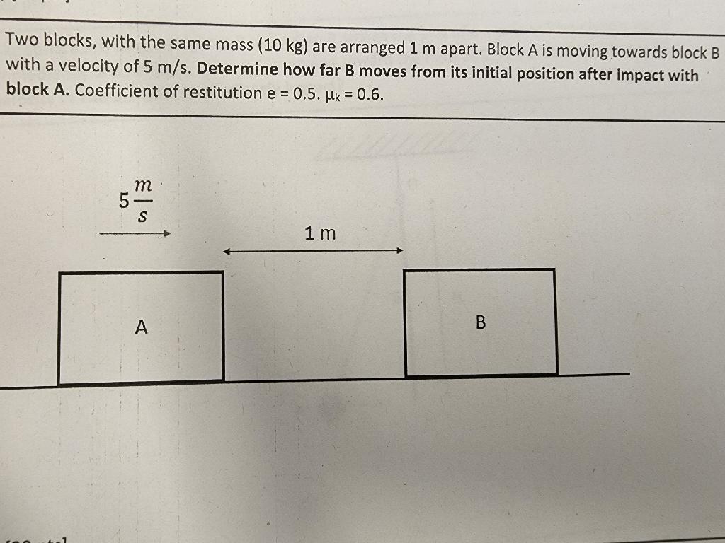 Solved Two blocks, with the same mass (10 kg) are arranged 1 | Chegg.com