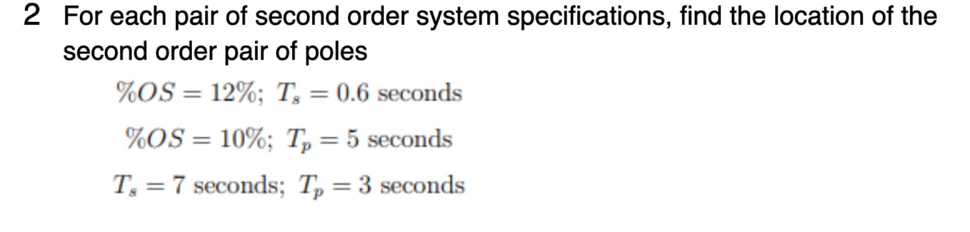 Solved 2 For each pair of second order system | Chegg.com