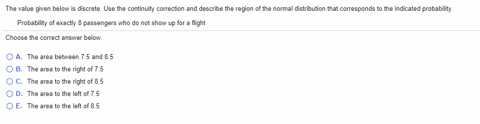 Solved The value given below is discrete. Use the continuity | Chegg.com