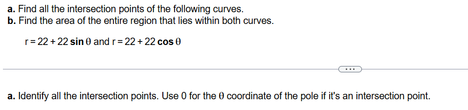 Solved a. ﻿Find all the intersection points of the following | Chegg.com