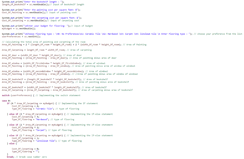 (Solved) : House Renovation Variable Number Doors Windows Bookcases ...