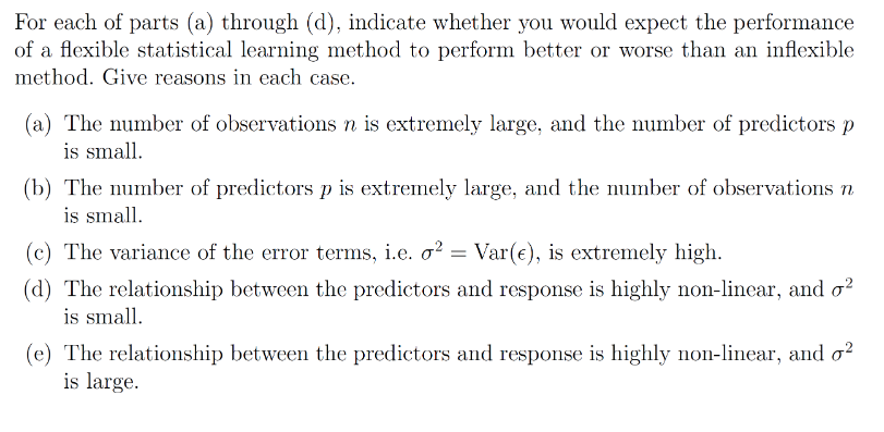Solved For each of parts (a) through (d), indicate whether | Chegg.com