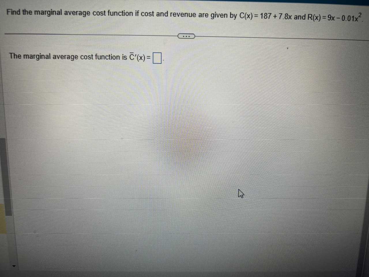 Solved Find The Marginal Average Cost Function If Cost And