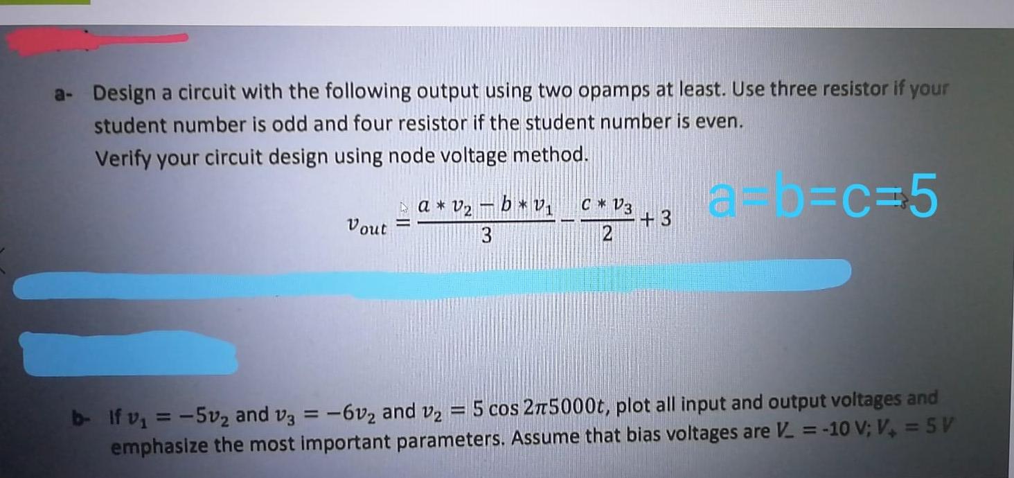 Solved a- Design a circuit with the following output using | Chegg.com
