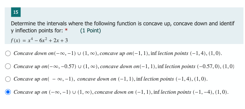 [Solved]: 15 Determine the intervals where the following f