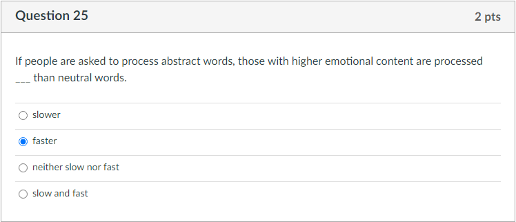 Solved Question 25 2 pts If people are asked to process | Chegg.com