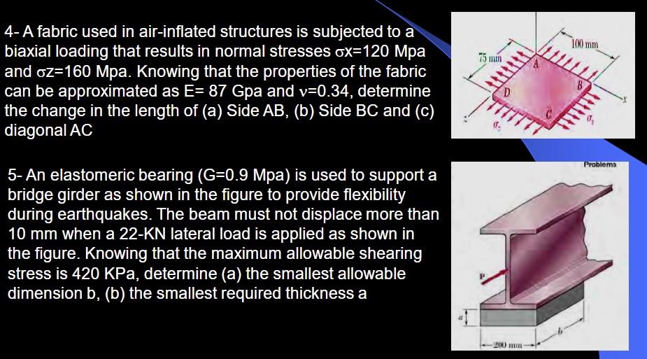 Solved 4-A fabric used in air-inflated structures is | Chegg.com