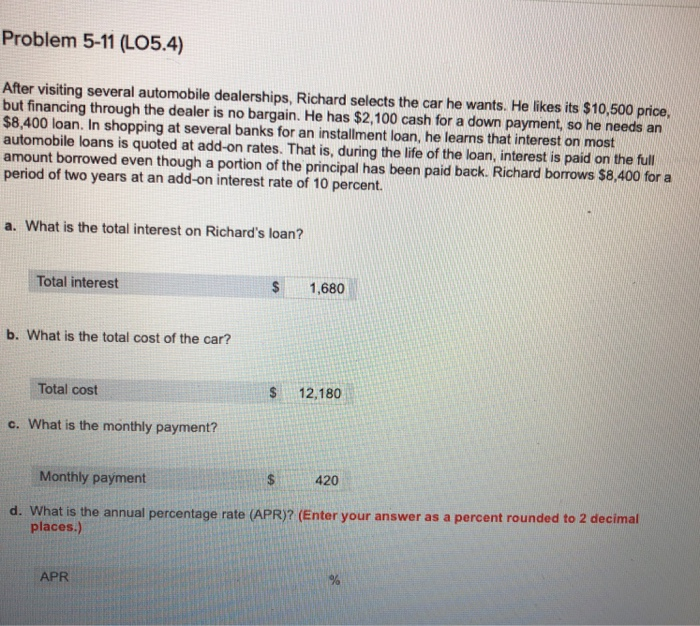 Solved Problem 5-11 (LO5.4) After visiting several | Chegg.com