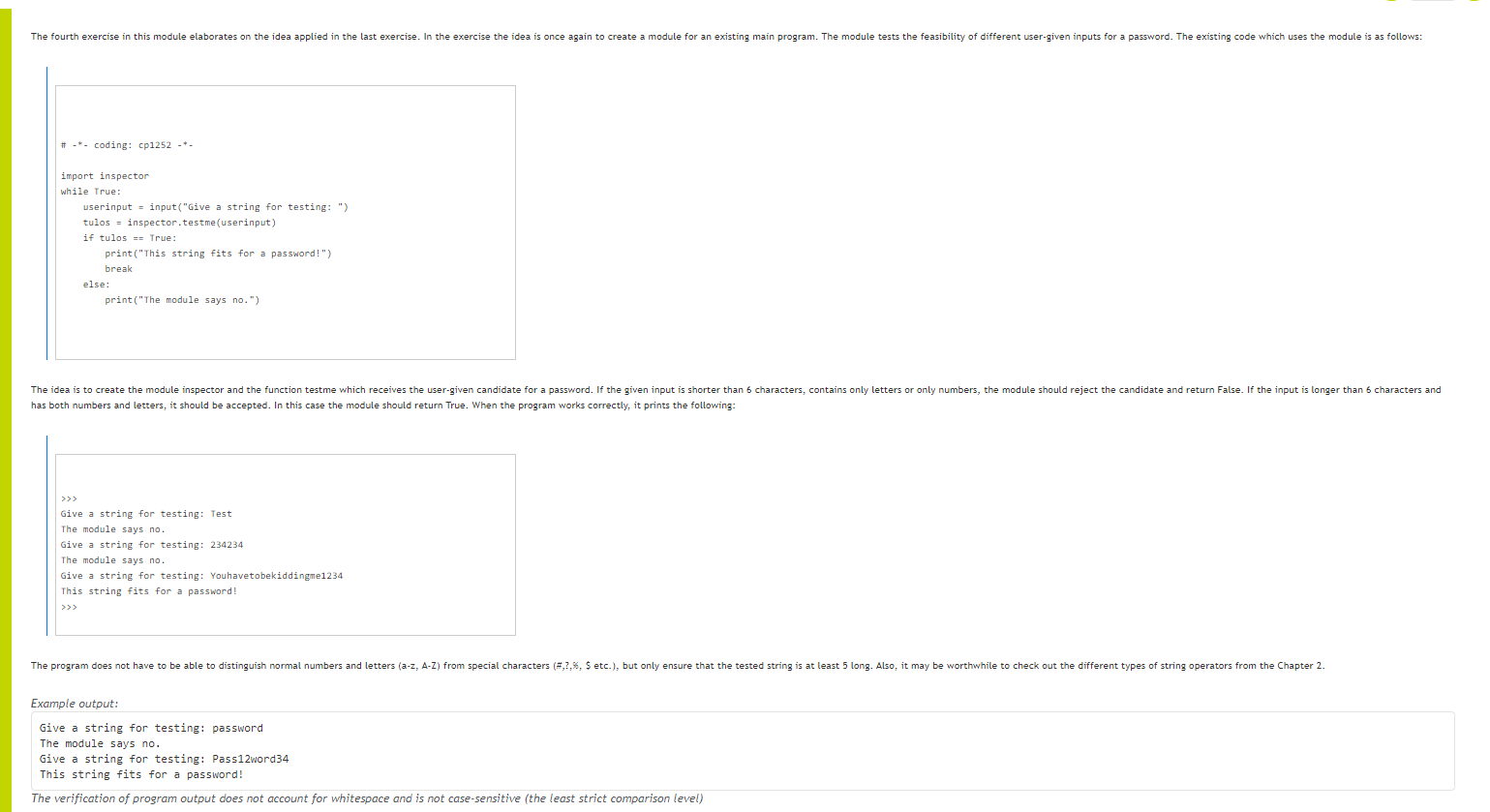 Solved \# -*- coding: cp1252 -*- import inspector while | Chegg.com