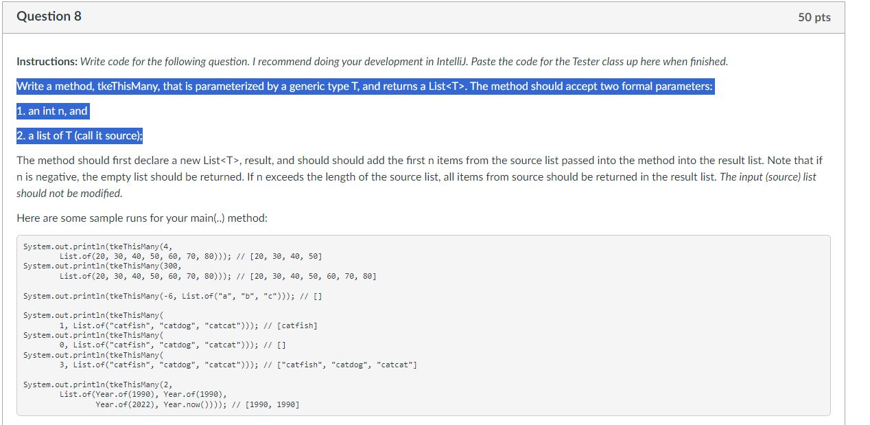 Solved Question 850 ﻿ptsInstructions: Write code for the | Chegg.com