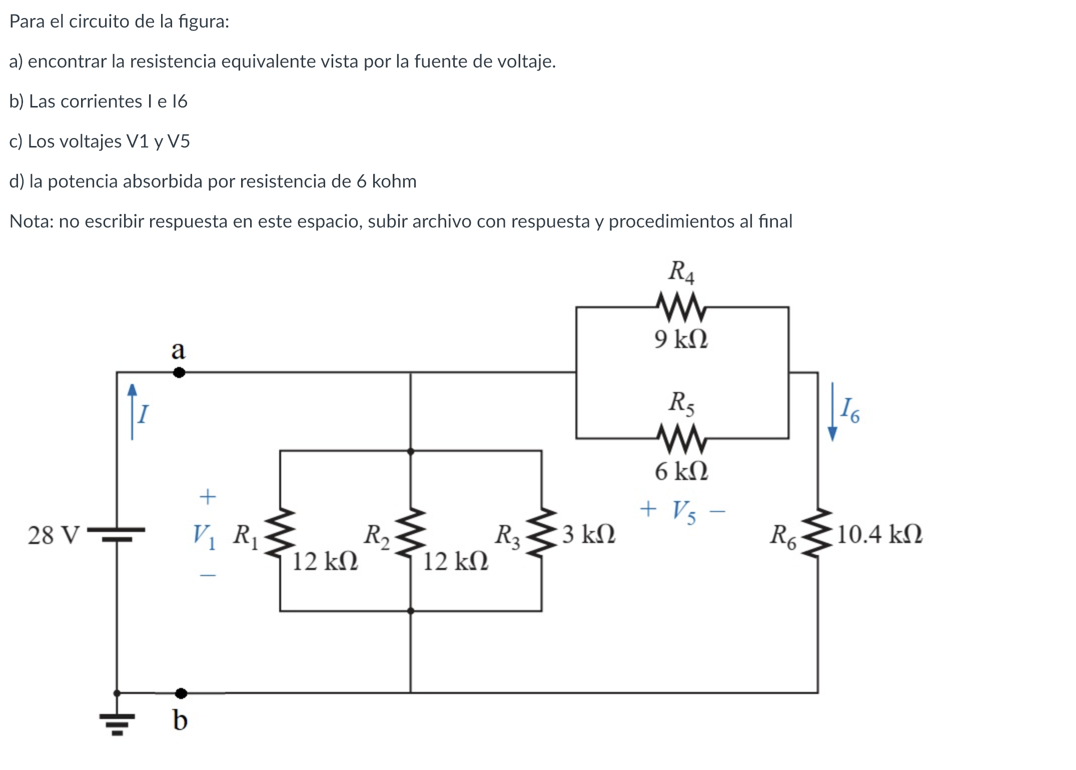 Solved Para el circuito de la figura: a) encontrar la | Chegg.com