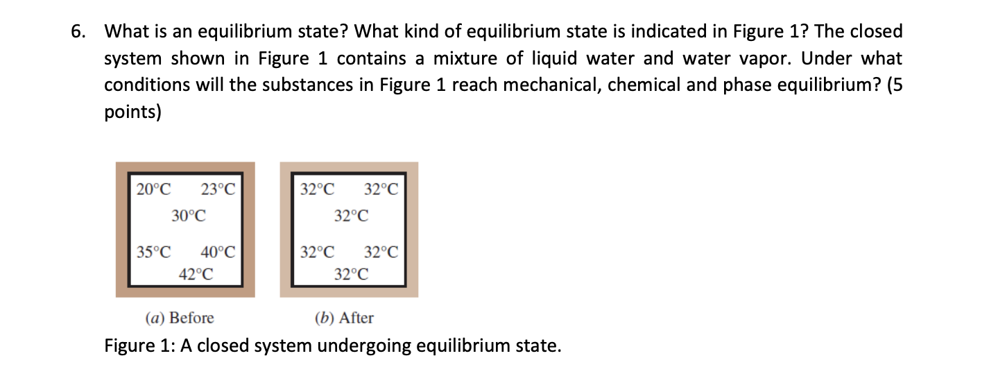 Solved 6. What is an equilibrium state? What kind of | Chegg.com